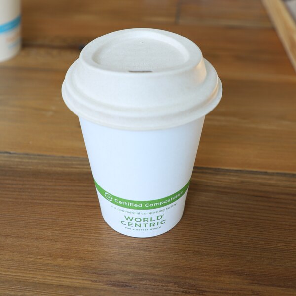LID Fiber - 8 oz Paper Hot Cup - World Centric