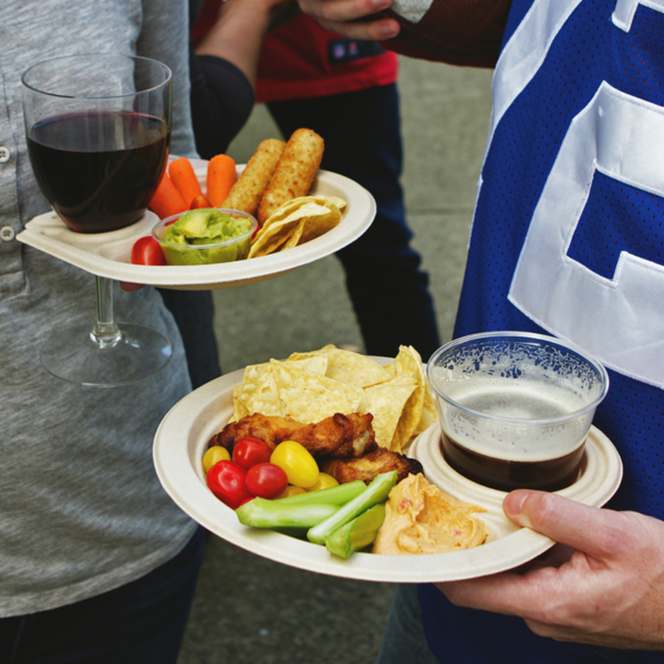 9" Party Plate with Cup Holder - World Centric