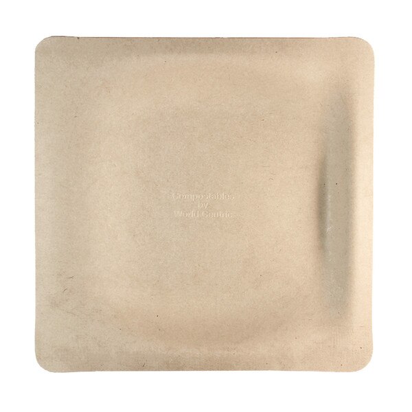 7" Fiber Square Plate - World Centric