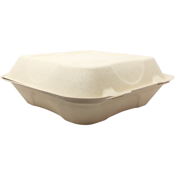 9x9x3" Fiber Clamshell - World Centric