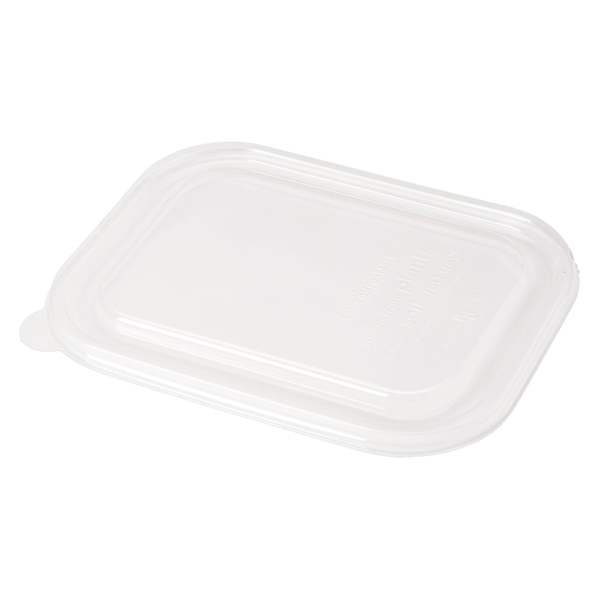 Lid PLA - 8x6" Fiber Containers, Clear - World Centric
